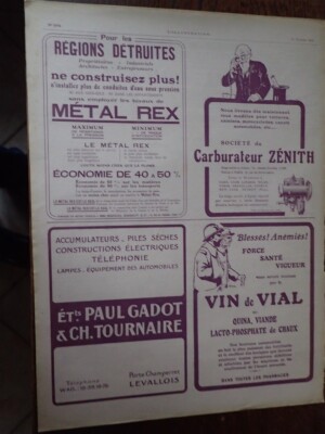 ZENITH + VIN DE VIAL + tuyau METAL REX Marcel BASSOT pub ILLUSTRATION ...