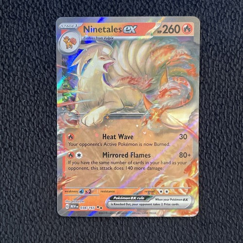 Pokemon Card Ninetales EX 038/165 Scarlet & Violet 151 Half Art Double ...