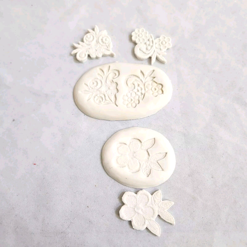 CK Products Flower Leaf Lace Silicone Mold 2-piece Press Cake ...