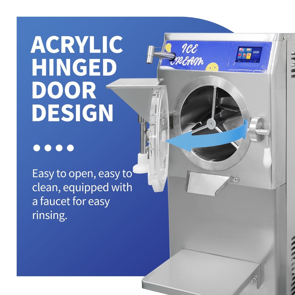 Wixkix Hard Serve Ice Cream Machine Gelato Italian Ice Maker 48L/H ...