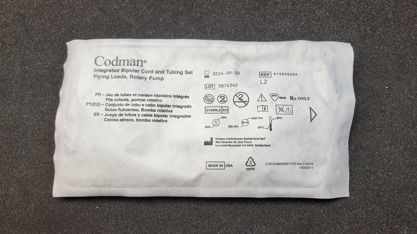 Codman # 9190002RP Integrated Bipolar Cord & Tubing Set for sale online ...