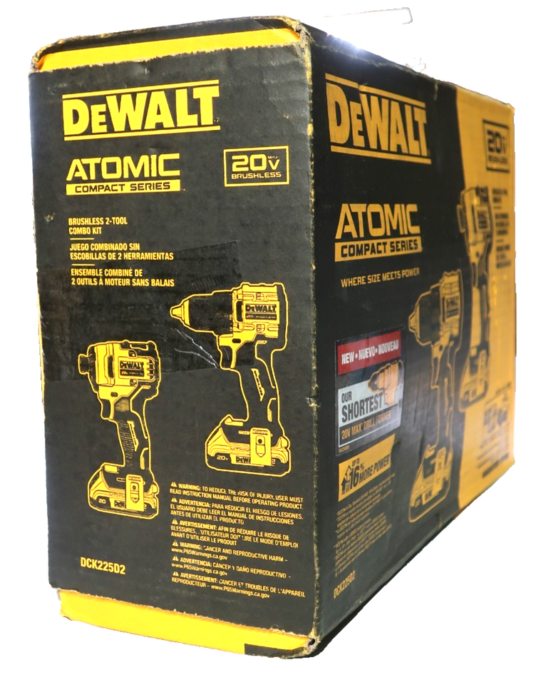 Dewalt DCK225D2 Atomic Compact Series 20V MAX Brushless 2 Tool Combo ...