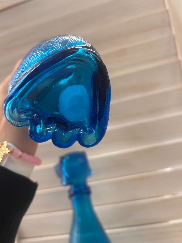 Empoli Blue Genie Bottle Dog and Cat 8 5/8" MCM 1960's | eBay