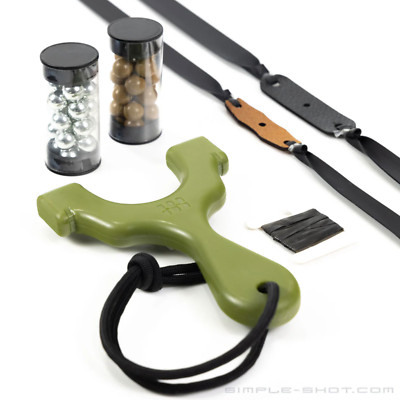 SimpleShot AXIOM CHAMP Ultra-Compact Pro Slingshot with 2 Bands, Steel ...