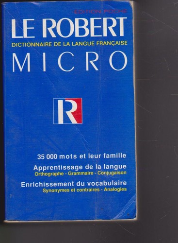 The Robert Micro Dictionnaire Of The Langue Française 1998 | eBay Australia