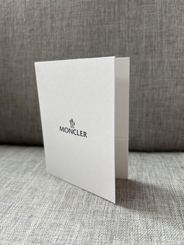 Moncler Booklet Receipt Holder New Authentic Black Logo | eBay