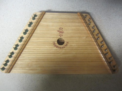 Vintage Russian Nepeneno4ka Wooden String Lap Harp Musical Instrument ...