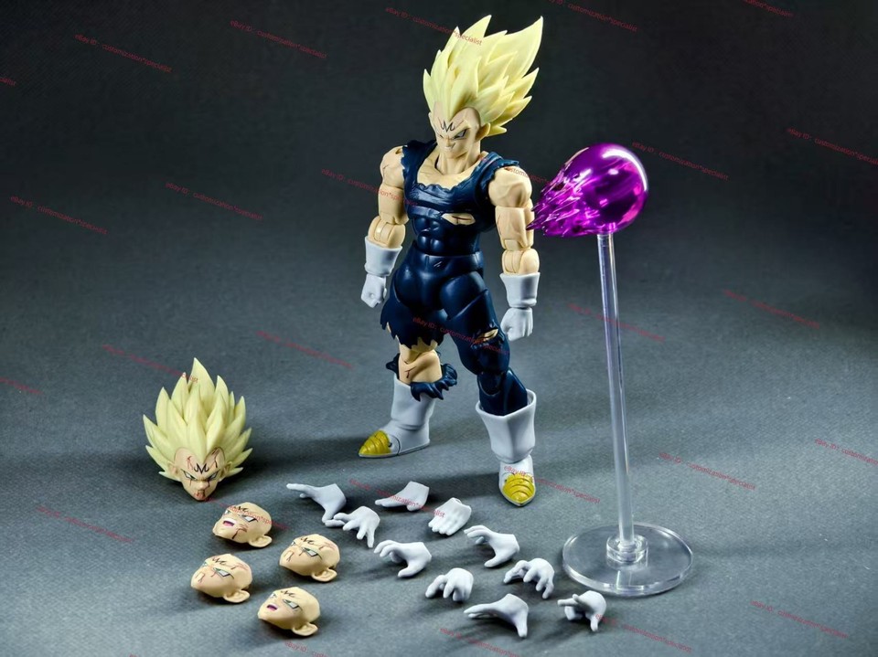 Black Hole TK Custom DBZ SSJ Majin Vegeta Battle Damage Super Saiyan 3. ...