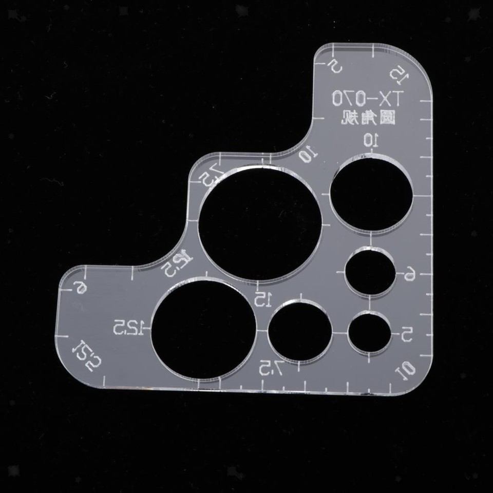 Circle Corner Ruler For Leathercraft, Acrylic Cutting Circle | eBay UK