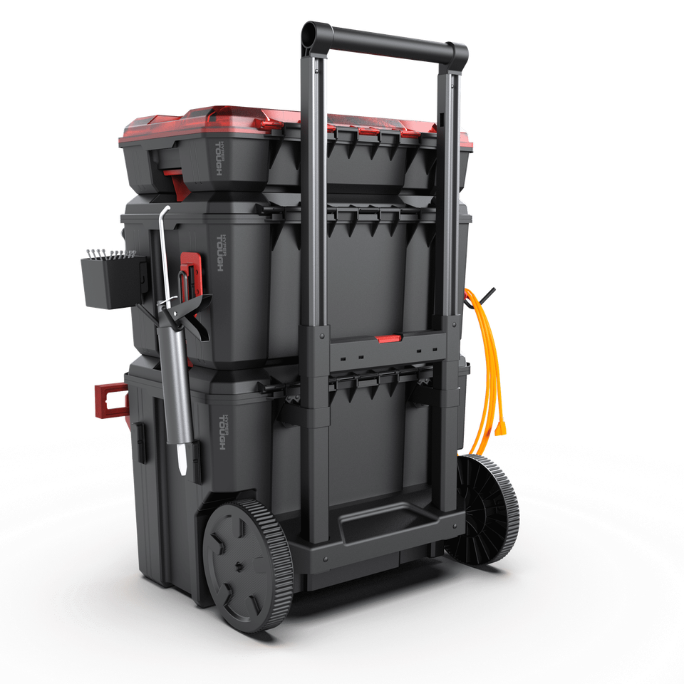 Stackable Heavy Duty 3 Piece Modular Rolling Toolbox System Black | eBay