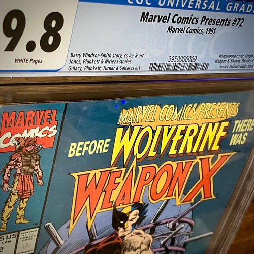 MARVEL COMICS PRESENTS #72 CGC 9.8 WP WOLVERINE ORIGIN WEAPON X 1991 ...