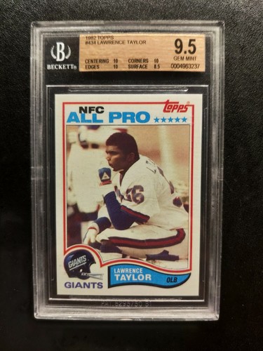 1982 Topps #434 Lawrence Taylor Rookie RC BGS 9.5 | eBay