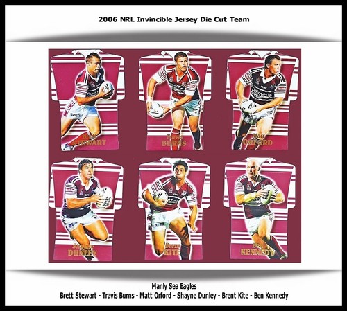 2006 Select NRL Invincible Jersey Die Cut Team, Manly Sea Eagles | eBay ...