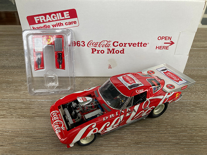 Danbury Mint Coca-Cola 1963 Corvette Pro Mod Die Cast Dragster | eBay