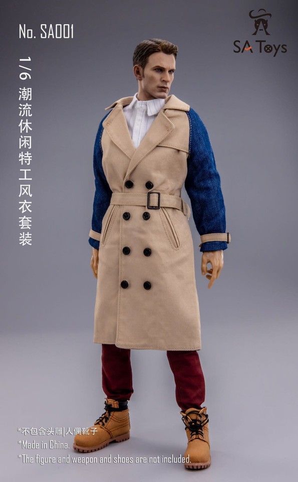 SA Toys 1:6 Trendy Casual Agent Trench Coat FOR Action Figure [SAT-001B ...