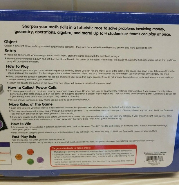 Lakeshore The Math Star Word Problem Game Grades 4-6 Home Schooling for ...