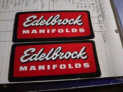 Vintage N.O.S. Decal Sticker Edelbrock Manifolds Racing Race Drag Auto ...