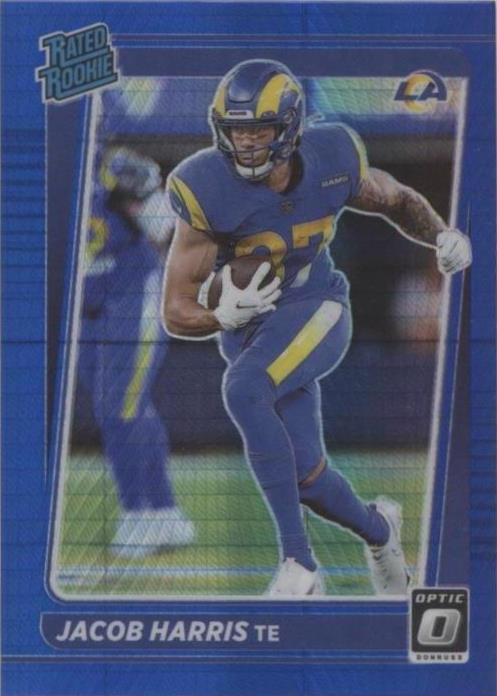 2021 Panini Donruss Optic - Rated Rookie Jacob Harris #238 Blue Hyper ...