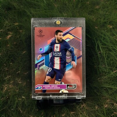 2022-23 Topps Finest UEFA Club Competitions PSG Lionel Messi Rose Gold ...
