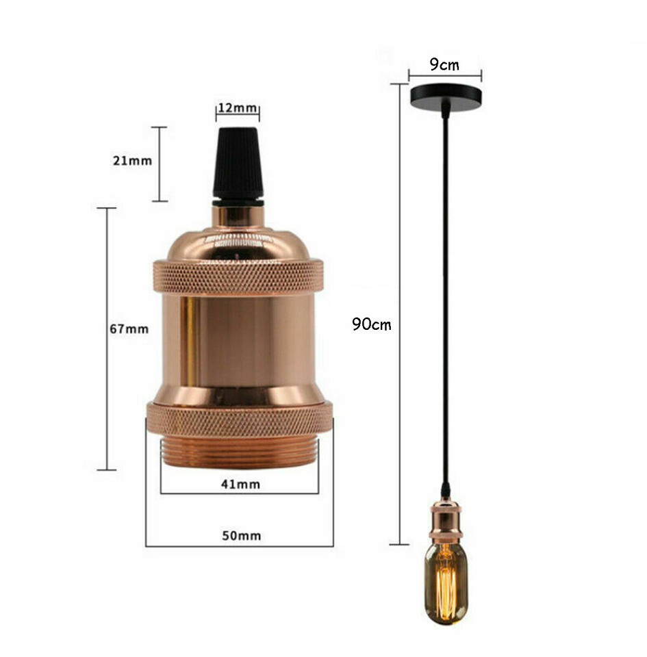 E27 Screw Bulb Socket 3 FT DIY Vintage Lamp Holder Retro Vintage ...