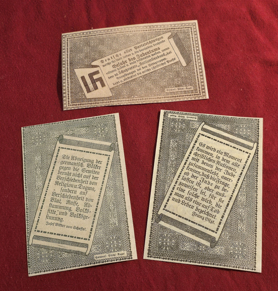 Austrian Anti Semitic bund Jewish Notes currency MONEY WW2 WWII German ...