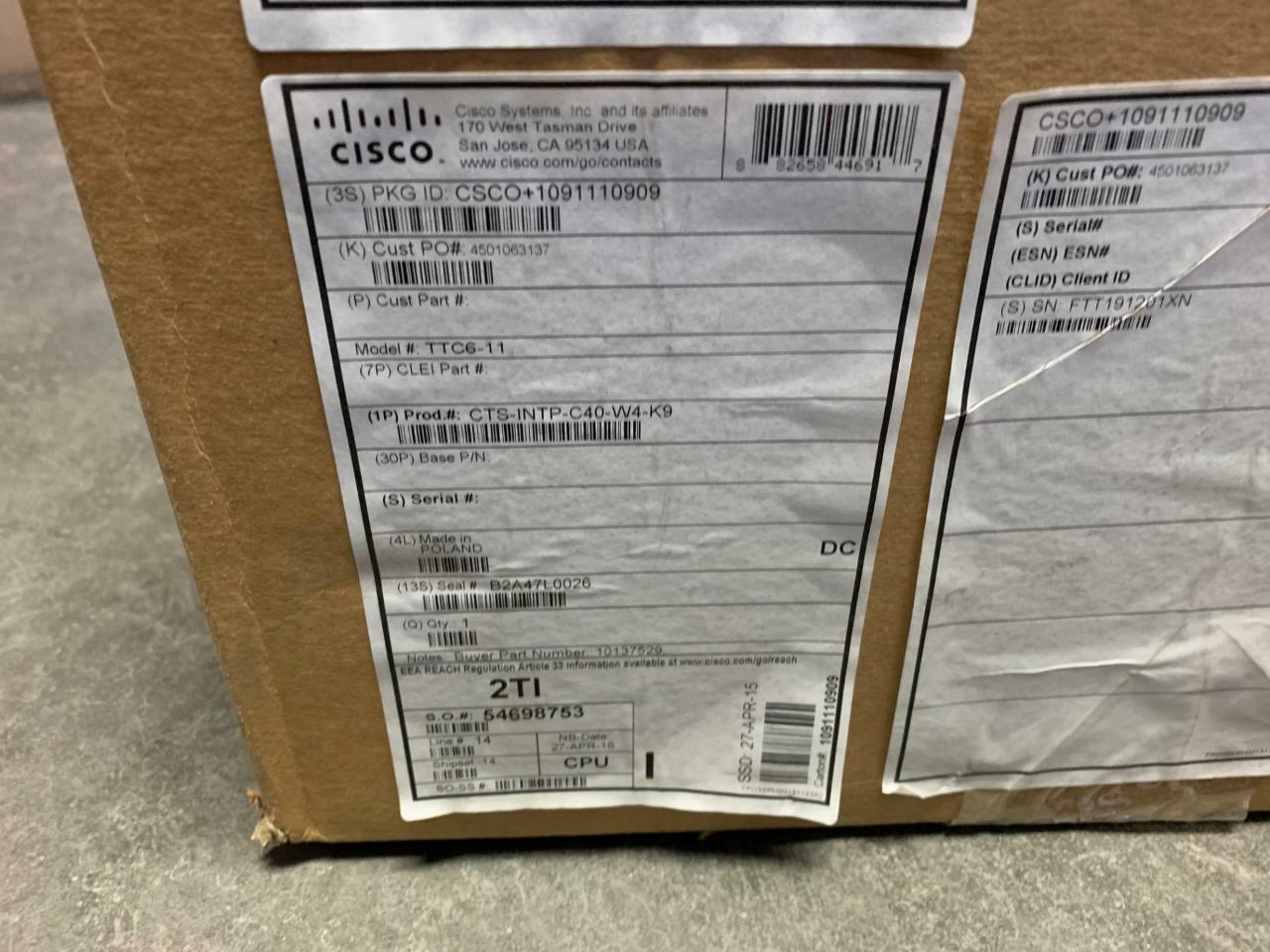 CISCO CTS-C40-K9 C40 TELEPRESENCE VIDEO CONFERENCE INTEGRATOR PACK | eBay