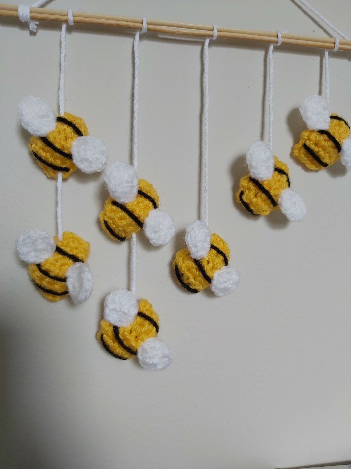 Bumble Bee Wall Hanging Macrame Crochet Handmade Nursery Baby Mobile ...