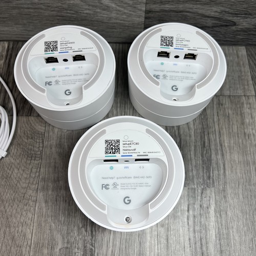 Google 3-Pack WiFi Model GJ2CQ Dual-Band Mesh WiFi Router System W ...
