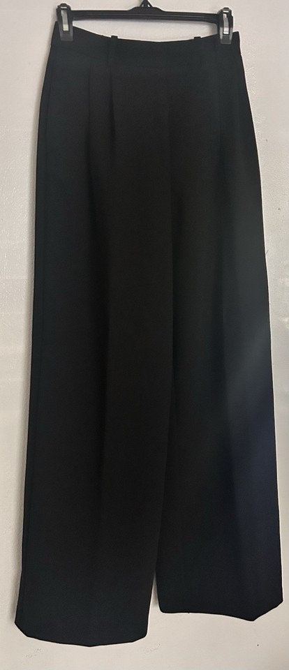 NEW Zara Basic Waist Trouser Pleated Dress Pants black XS | eBay