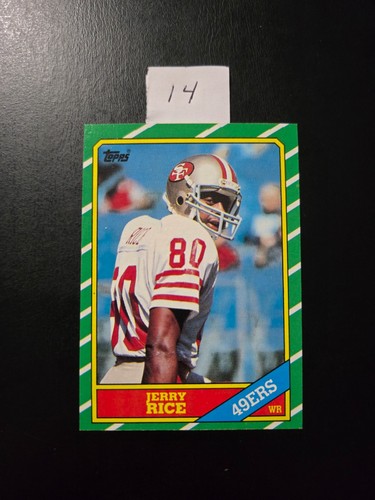 JERRY RICE ROOKIE 1986 TOPPS FOOTBALL #161 SAN FRANCISCO 49ERS 14 | eBay