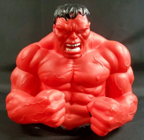 Marvel Monogram International Red Hulk Figure 7" Bust Bank Figurine ...