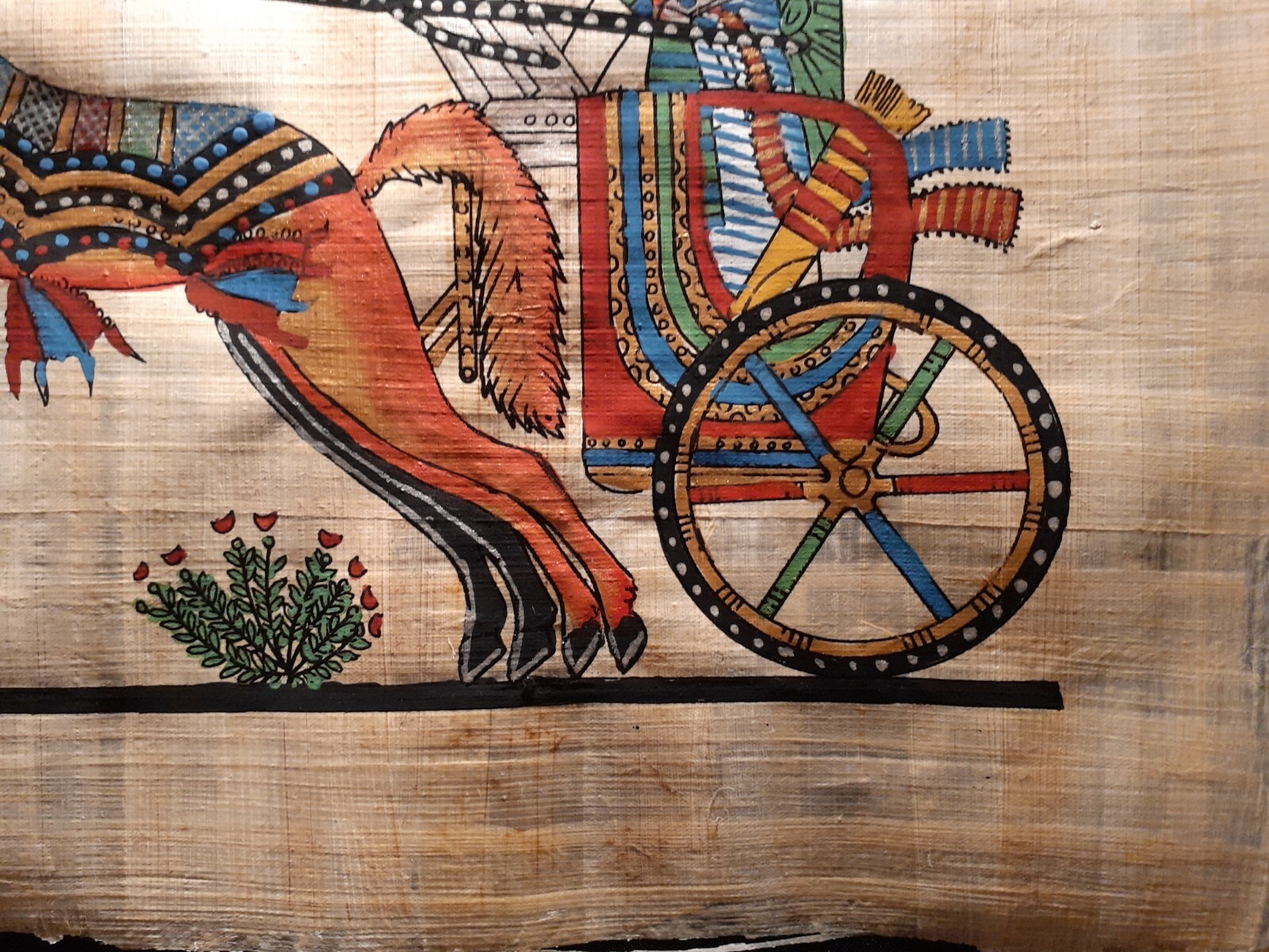Handmade Egyptian Papyrus with vivid color designs. | eBay