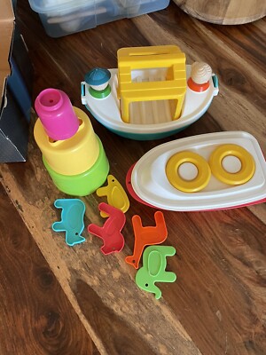 Vintage Tupperware Toy Canoe Boat Tupper Toys Bathtub Toy Set Ark ...