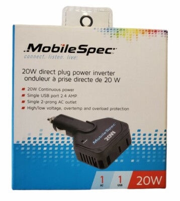 MobileSpec 20W Direct Plug Power Inverter MS120 Sealed Box | eBay