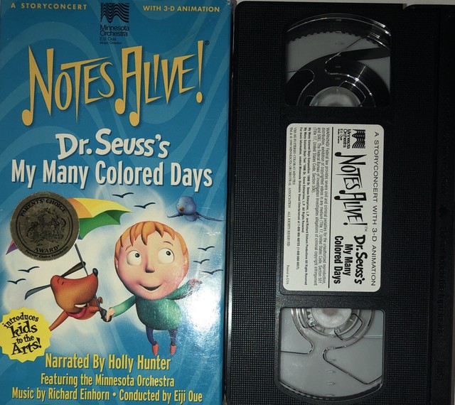 Notes Alive - Dr. Seusss My Many Colored Days (VHS, 1999, Slipsleeve ...