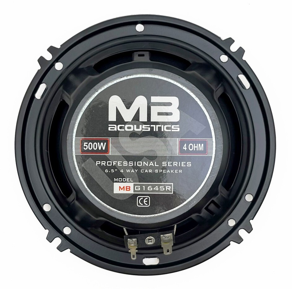 MB ACOUSTICS 6.5" Full Range 4-Way Coaxial Low Profile Car Speakers ...
