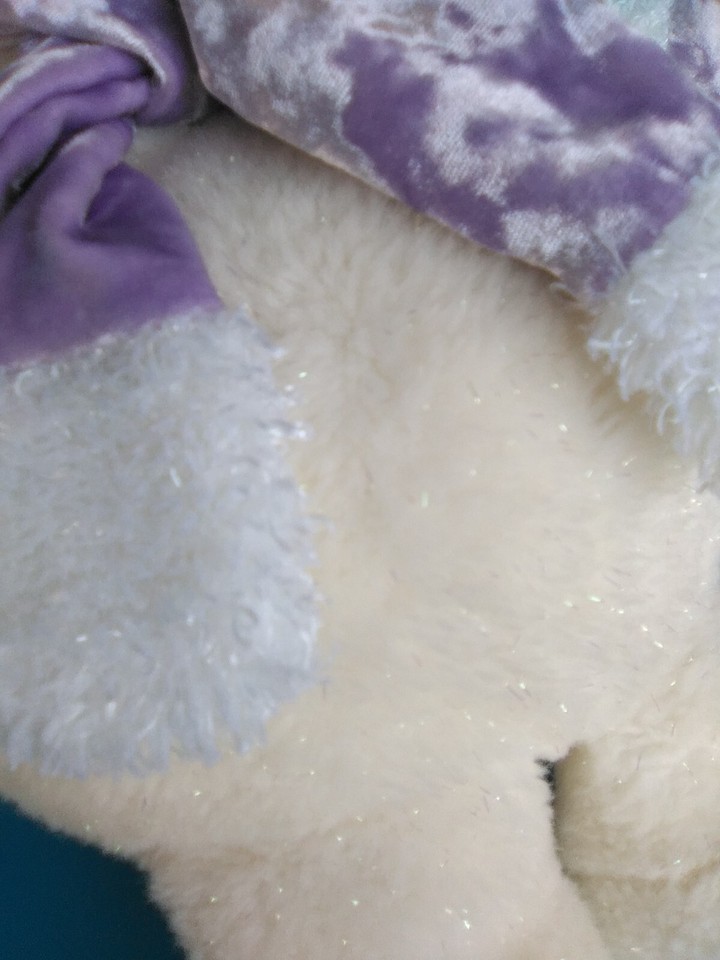 Snowman Plush Soft Sparkles White Purple Hat Nose Snowflake on Toe ...
