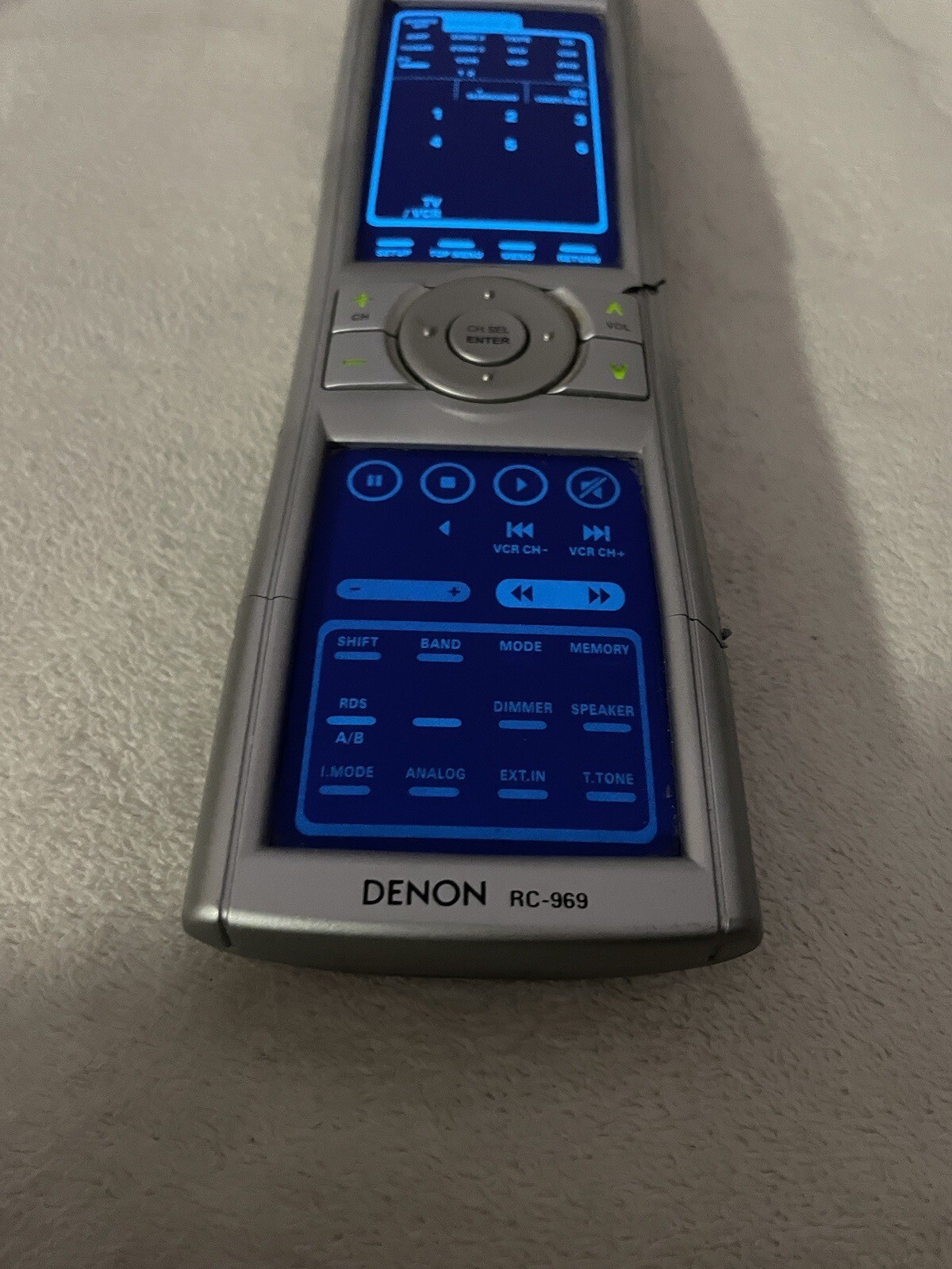 Denon RC-969 Touch Screen Remote for AVR-3805 Amp Damage! See Pictures ...