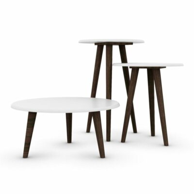 Manhattan Comfort Carmine 3 Piece Coffee Table Set in White | eBay