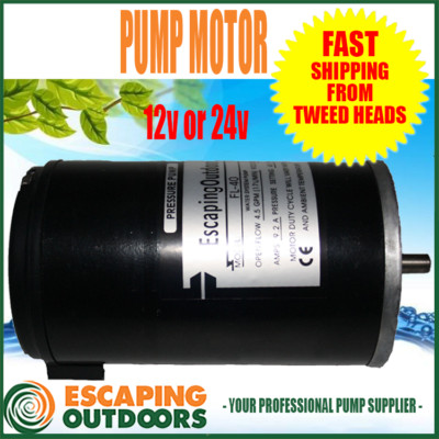 Escaping Outdoors Pump Motor for FL range of 12 volt or 24 volt ...