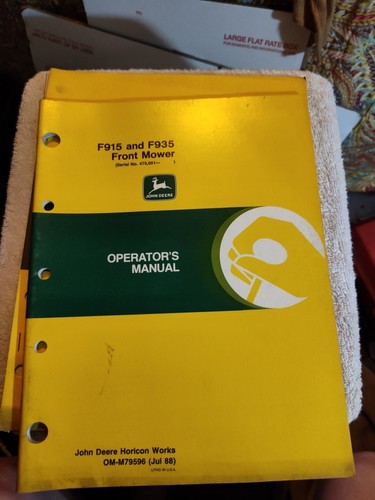 John Deere F915 & F935 Front Mower Operator's Manual OM-M79596 For SN ...