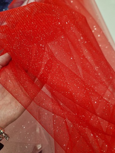 Glitter Tulle Fabric Soft Dress Net 150cm Wide Sheer Costume Sparkle ...