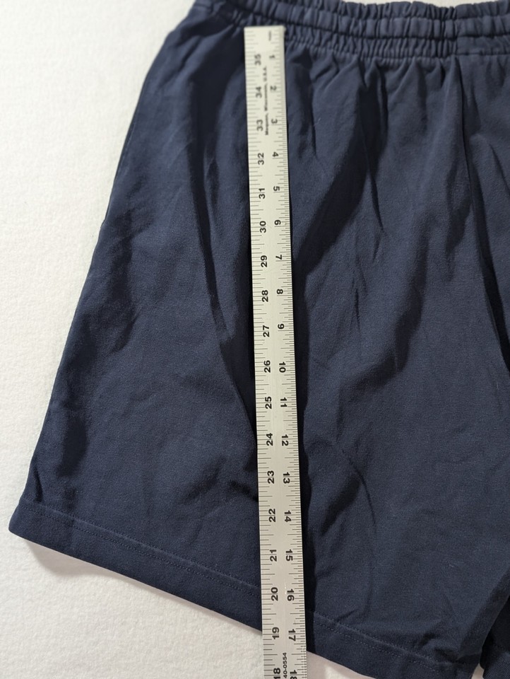 Adidas Athletic Shorts Navy Blue Logo Print Drawstring Men’s Large | eBay