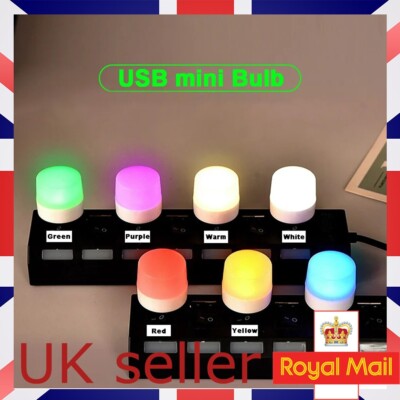 USB Portable LED Mini Night Light Small Round Lamp Computer Mobile ...