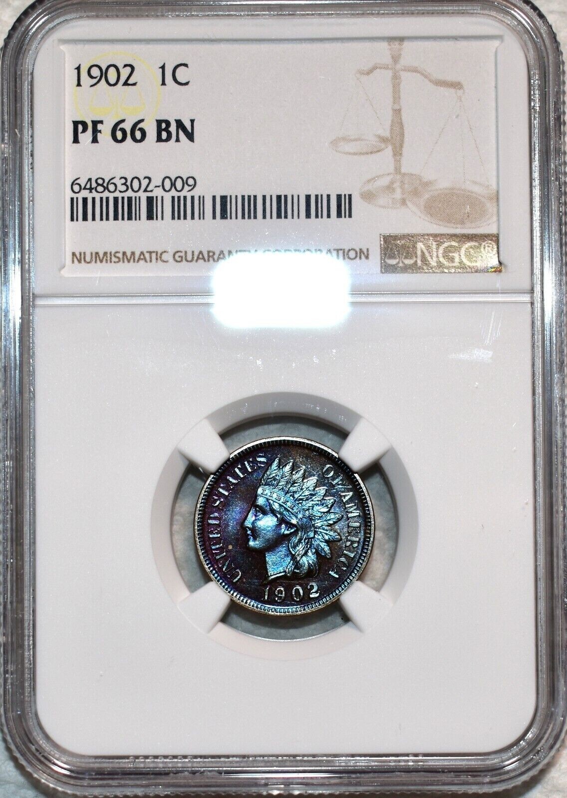 1902 Indian Head Cent, PF66BN, Unique Exquisitely Toned Proof, SHIPS SAME DAY!!! | eBay