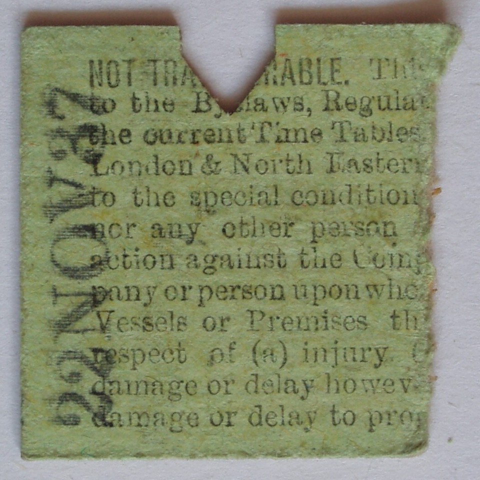 LNER: Fenchurch St. - Burdett Rd. Ticket Half. 7723. | eBay UK