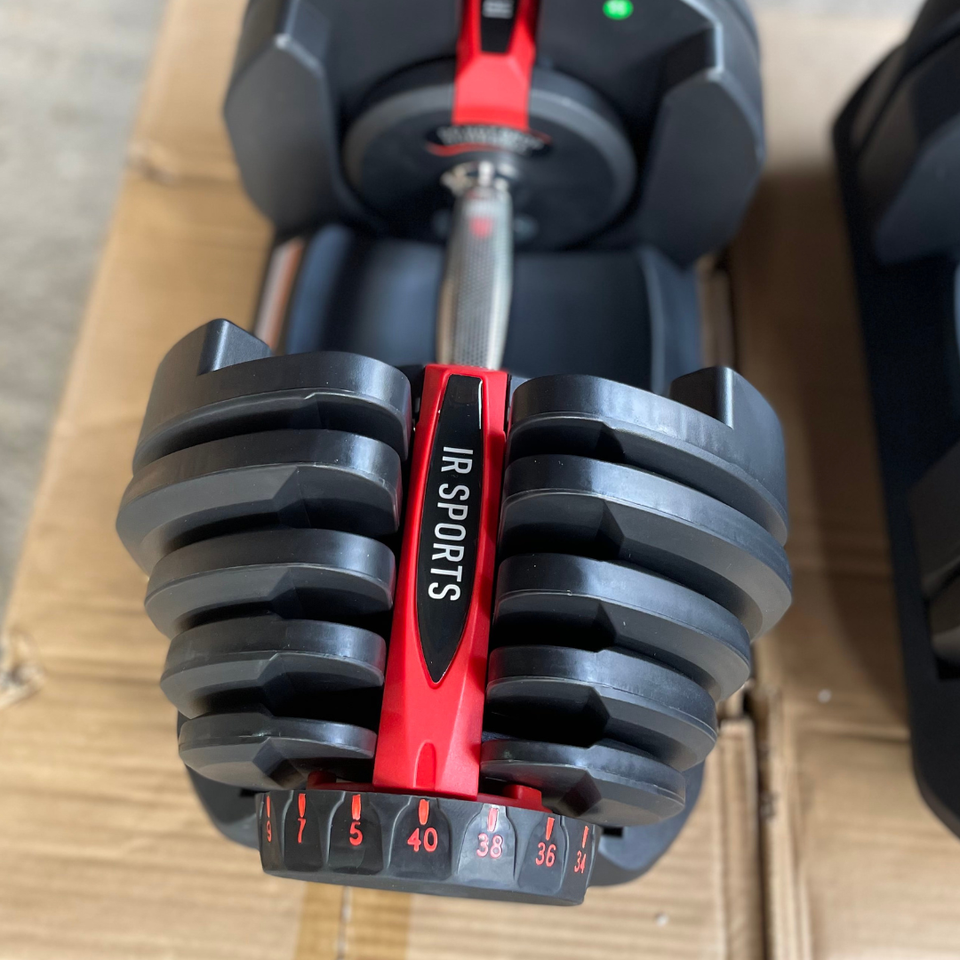 Adjustable Dumbbells Set 24kg/40kg Weights Home Gym Dumbbell Fitness ...