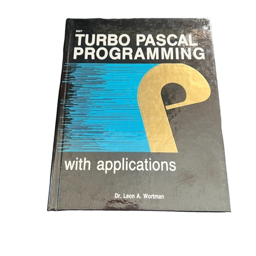 Hardcover 1985 Turbo Pascal Programming with Applications by Leon A ...