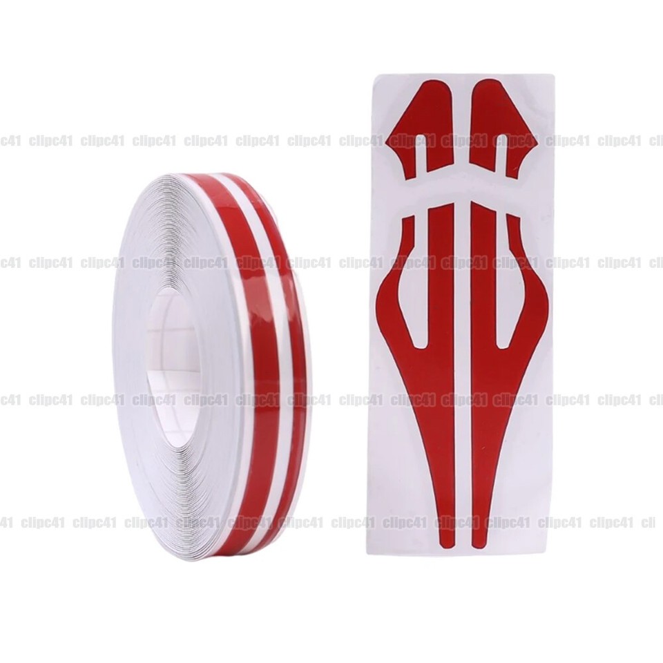 Red 1/2" Vinyl Pinstriping Pin Stripe Double Line Stickers Car Tape ...