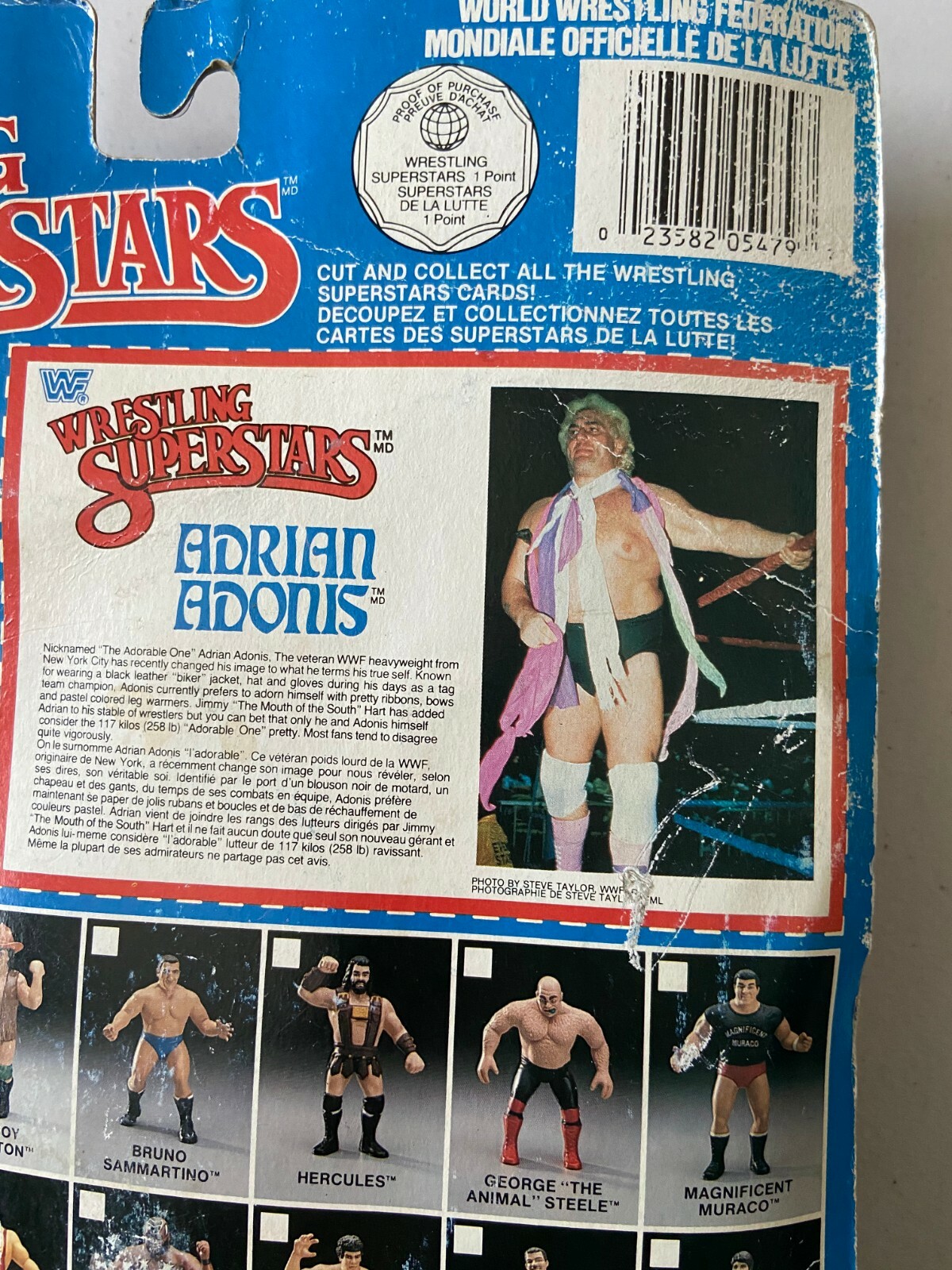 WWF LJN Wrestling Superstars Adorable Adrian Adonis Figure As Shown WWE ...